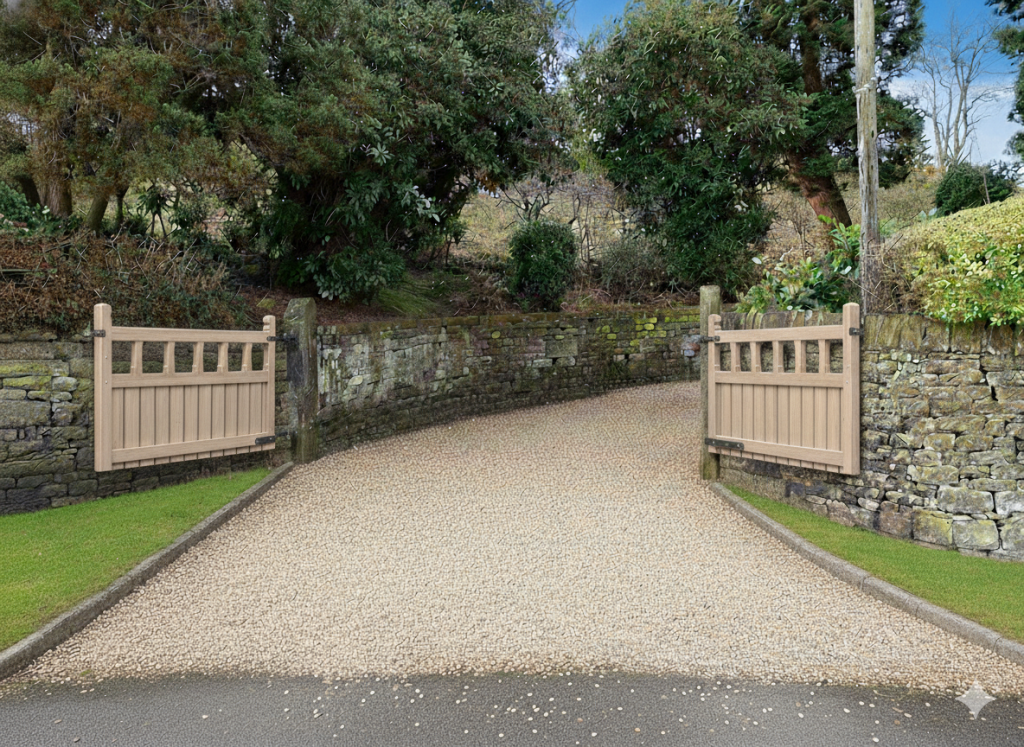 Hampshire driveway gate - Berkshire Logstores
